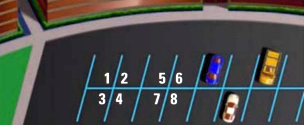 SOLVED: 'In the diagram, the lines dividing parking spaces are parallel ...