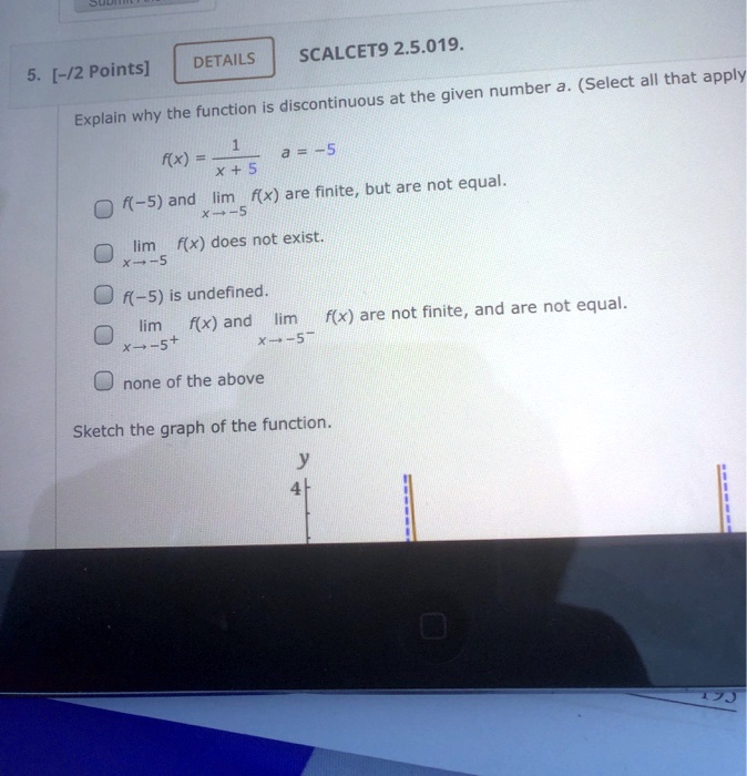 details scalcet9 25019 2 points at the given number a select all that ...