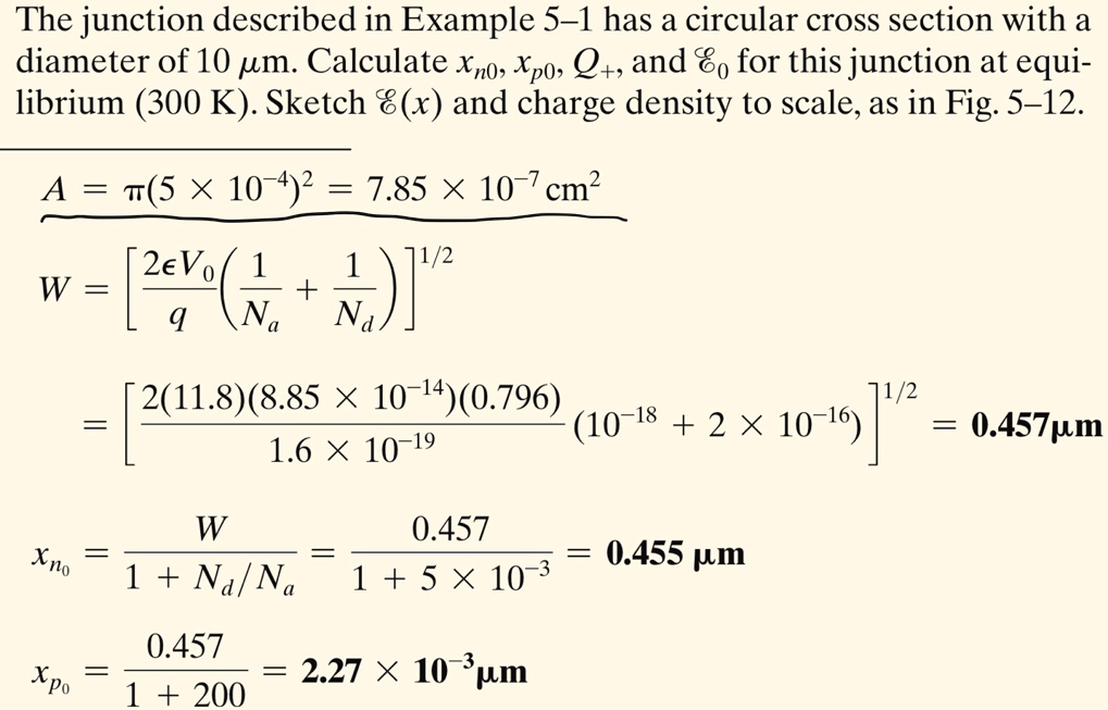 SOLVED: The junction described in Example 5-1 has a circular cross ...