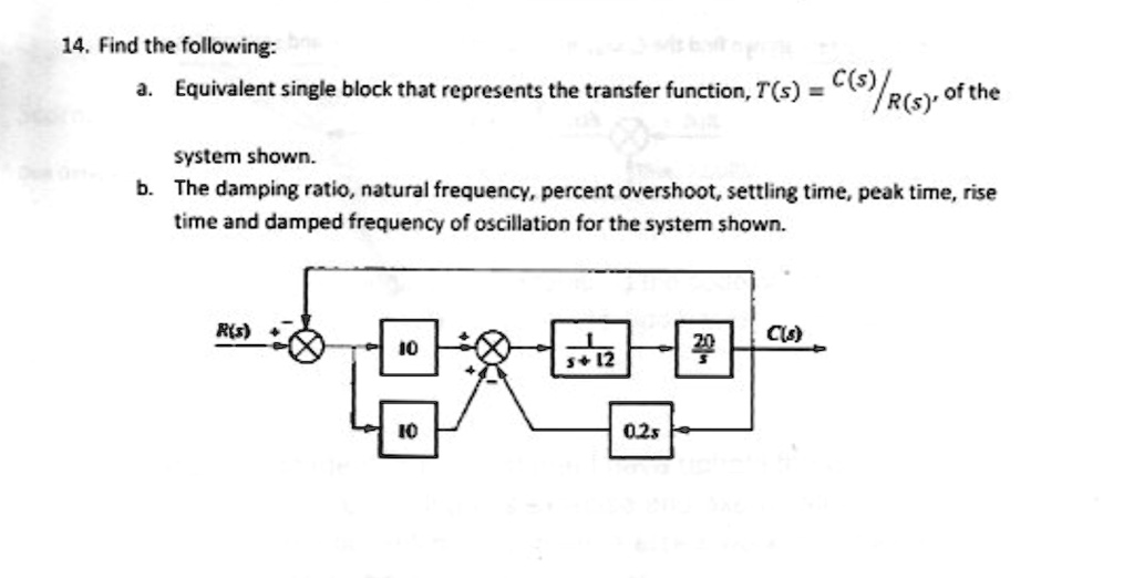 14. Find the following: a. Equivalent single block that represents the ...