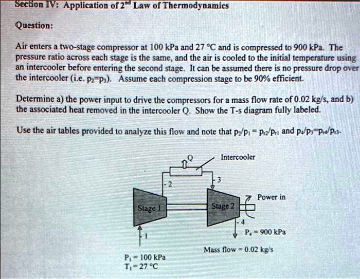 Section IV: Application of 2 nd Law of Thermodynamics Question: Air ...