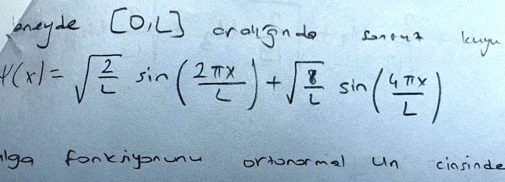 SOLVED: The infinite well potential wave function given in the range [0 ...