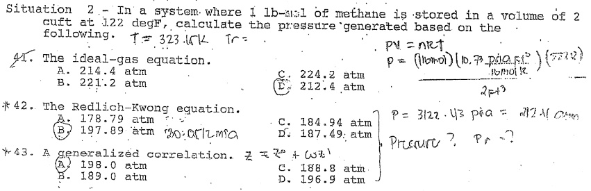 [GET ANSWER] Situation 2 In a system where 1 lb-mol of methane is ...