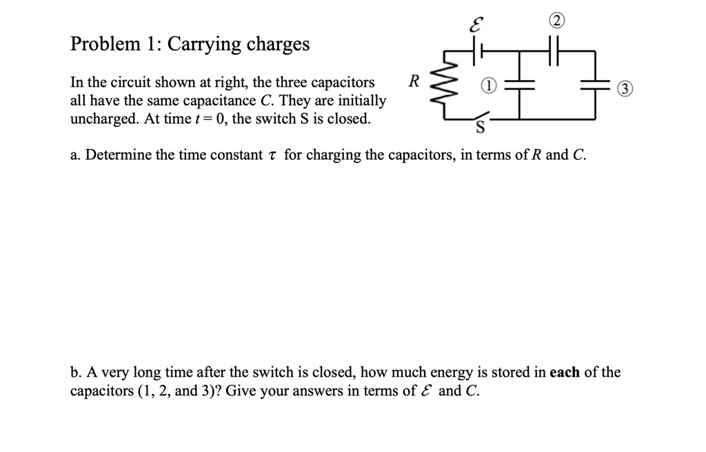problem 1 carrying charges in the circuit shown at right the three ...