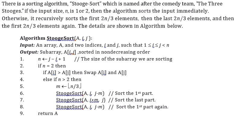 Give The Formula Of The Recurrence Equation For The Running Time Of