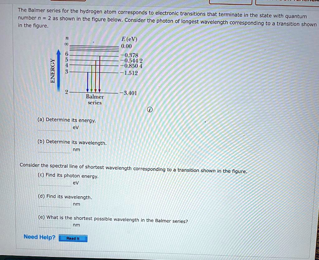 The Balmer series for the hydrogen atom corresponds to...