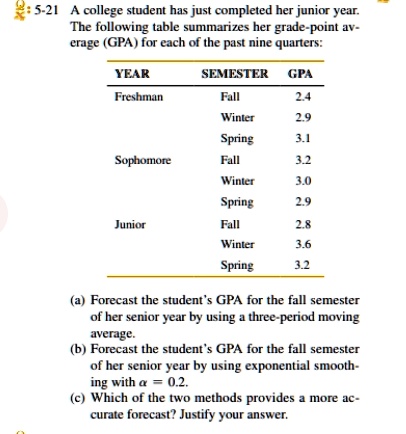 SOLVED: Text: A college student has just completed her junior year. The ...