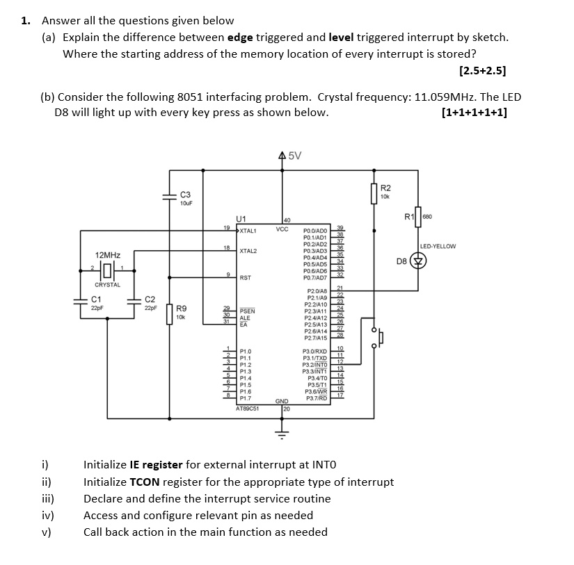 Solved Answer All The Questions Given Below A Explain The Difference Between Edge Triggered