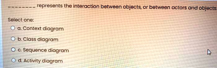 represents the interaction between objects, or between actors and ...