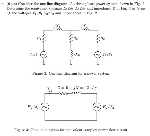 SOLVED: 4. (6 pts) Consider the one-line diagram of a three-phase power system shown in Fig. 2 ...