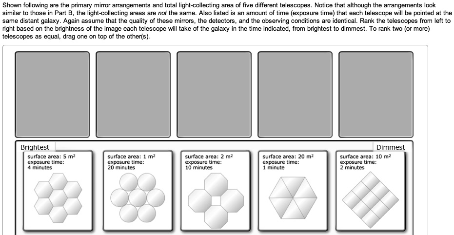 SOLVED: I do not know the correct order, please help. Shown below are the primary mirror ...