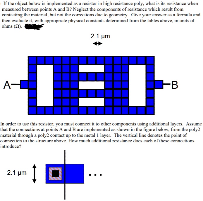 SOLVED: If the object below is implemented as a resistor in high ...
