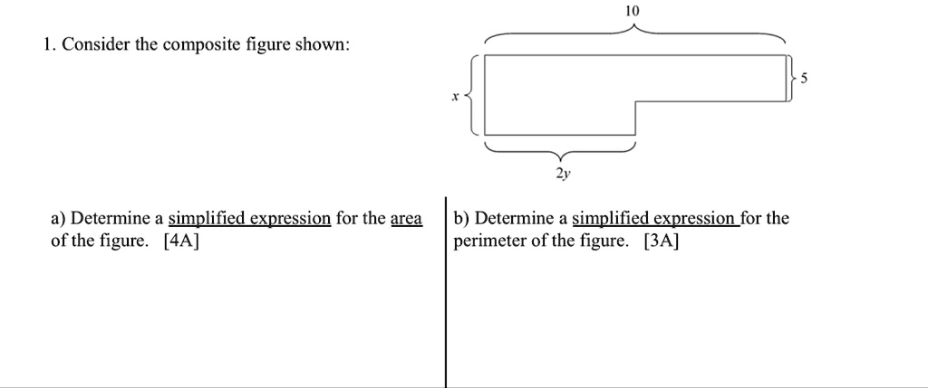 SOLVED: 1. Consider the composite figure shown: a) Determine a ...