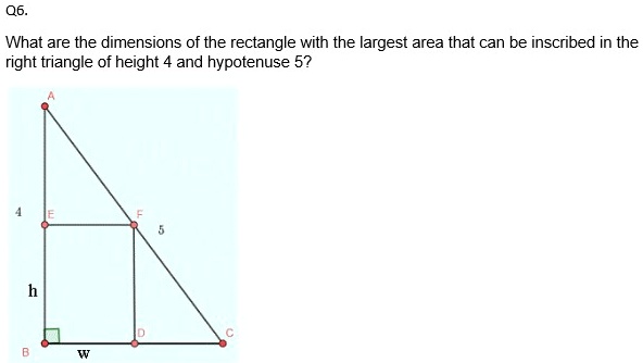 SOLVED: What are the dimensions of the rectangle with the largest area that can be inscribed in ...