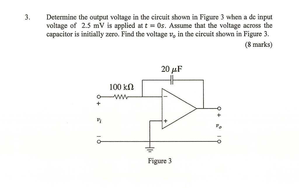 determine the output voltage in the circuit shown in figure 3 when a dc ...