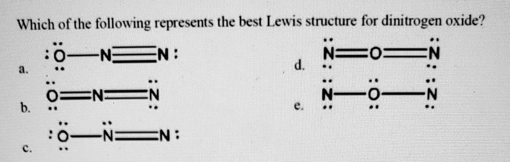 which ofthe following represents the best lewis structure for ...