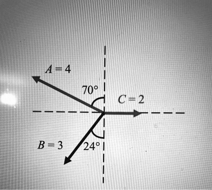 A=4 70° C=2 B=3 24°