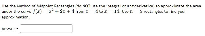 use the method of midpoint rectangles do not use the integral or ...