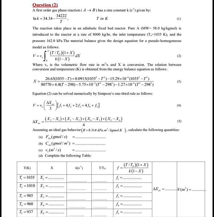 SOLVED Texts Design Subject Question 2 A First order Gas Phase solved-texts-design-subject-question-2-a-first-order-gas-phase