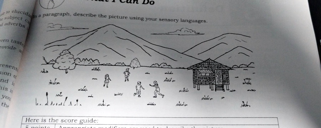 SOLVED: In a paragraph, describe the picture using your sensory ...