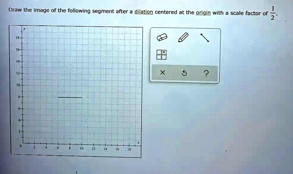 Draw the image of the following segment after a dilation...