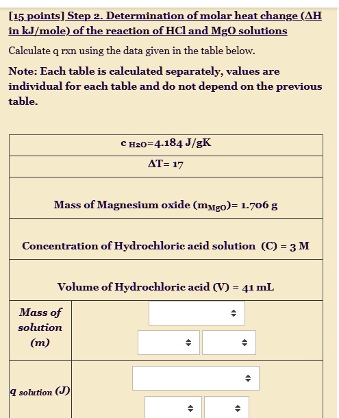 15points step determination ofmolarheat changeah inkjlmoleefthereaction ...