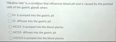 alkaline tide is a condition that influences blood ph and is caused by ...