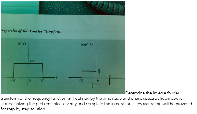 drill problem 22 determine the inverse fourier transform of the ...