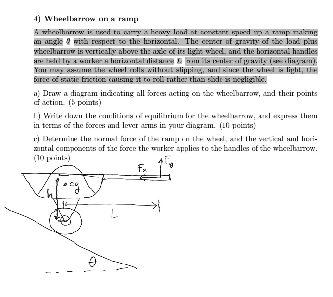 wheelbarrow on ramp wheelbarrow is used to carry heawy load at constant ...