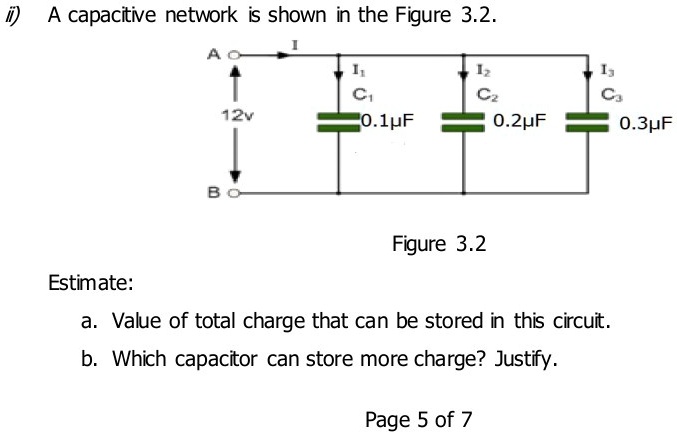 SOLVED: capacitive network iS shown in the Figure 3.2 i) 20 0.2pF 0.1pF 0.3pF Figure 3.2 ...