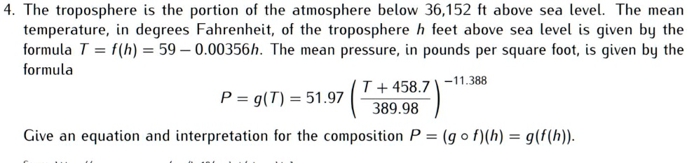 4. The troposphere is the portion of the atmosphere below 36,152 ft ...