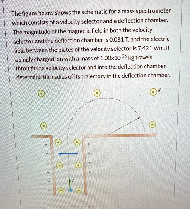 the figure below shows the schematic for a mass spectrometer which ...