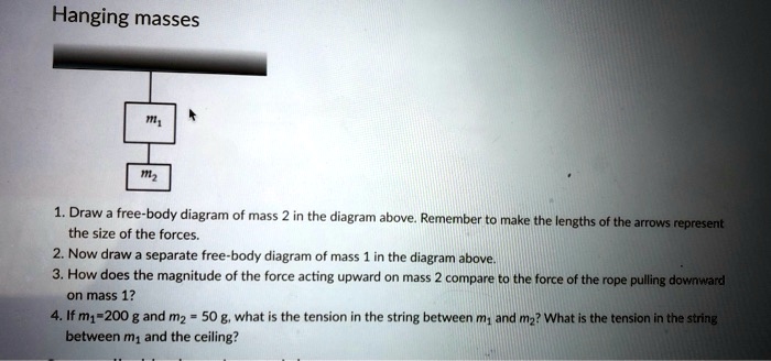 hanging masses draw free body diagram of mass in the diagram above ...
