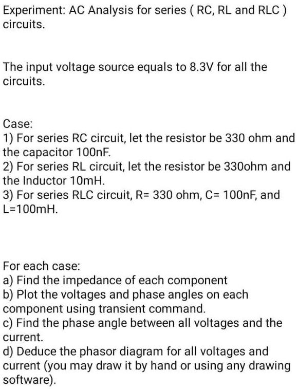 SOLVED: I need this in LTspice, please. Thank you â ¤ And I need the circuit in LTspice ...
