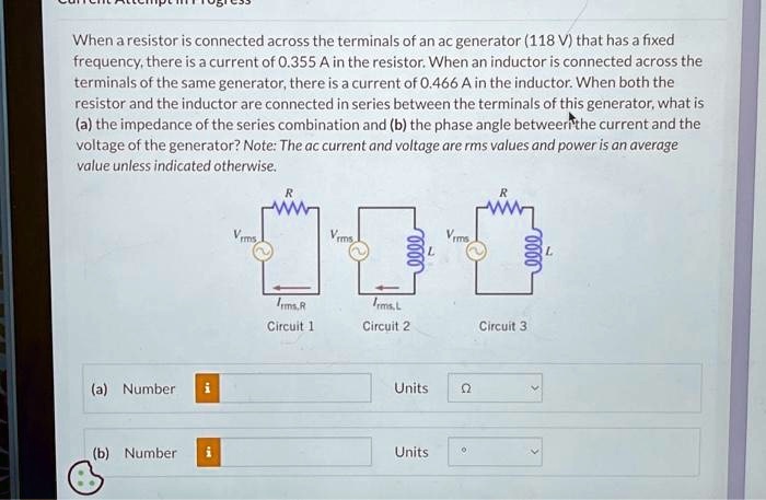 SOLVED: Texts: When a resistor is connected across the terminals of an ...