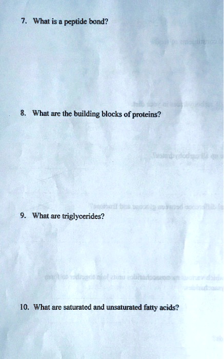 SOLVED: What is peptide bond? What are the building blocks of proteins ...