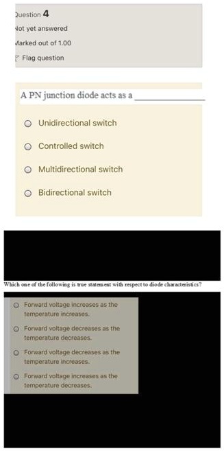 SOLVED: A PN junction diode acts as a Unidirectional switch Controlled ...
