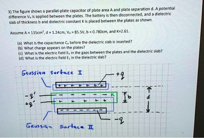 SOLVED:3) The figure shows a parallel-plate capacitor of plate area A ...