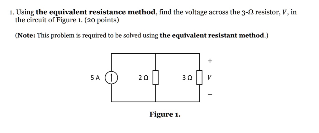 Using the equivalent resistance method, find the voltage across the 3 ...
