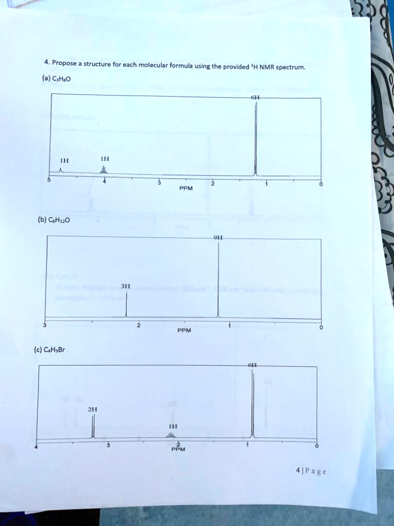 SOLVED: Propose a structure for each molecular formula using the ...