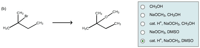 SOLVED: B and E are wrong... (b) CH3Br CH3 CH3 CH3 CH3 O CH3OH O NaOCH3, CH3OH O cat. H NaOCH3 ...