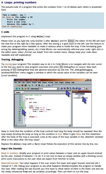 Solved Title Loops Printing Numbers The Pseudo Code Of A Program That Prints The Numbers From 3349