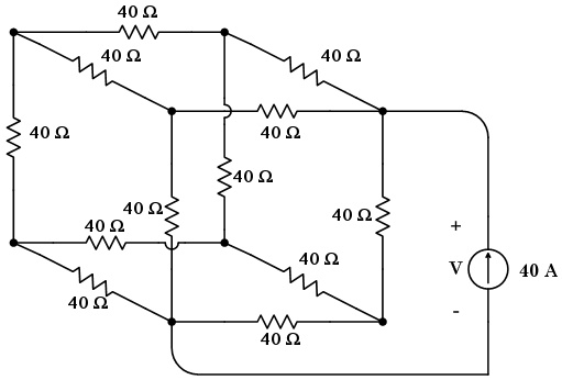 SOLVED: Given: Twelve identical resistors are connected to form the ...