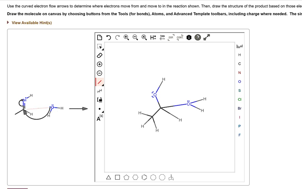 Use the curved electron flow arrows to determine where electrons move ...