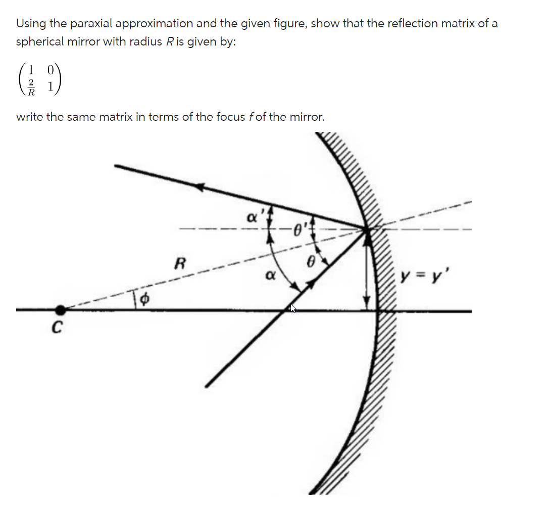 SOLVED: Using the paraxial approximation and the given figure, show ... SOLVED: Using the paraxial approximation and the given figure, show ...