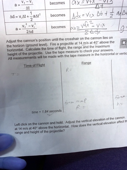 SOLVED:becomes axzVtl VLA a = aAt? becomes AdxaVix 442 44 Ad = VAt ...