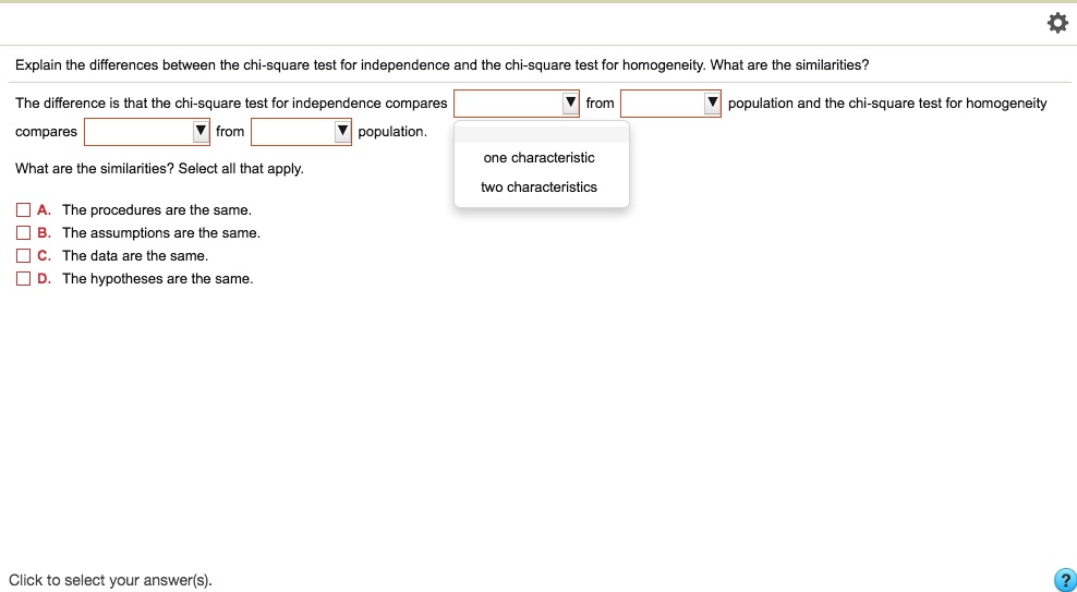 SOLVED: Explain the differences between the chi-square test for ...