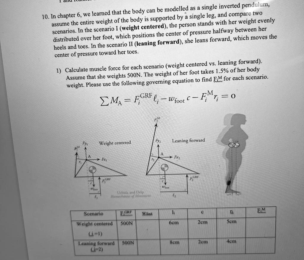 10. In chapter 6, we learned that the body can be modelled...