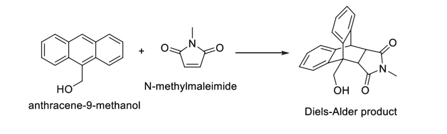 SOLVED: HO N-methylmaleimide anthracene-9-methanol OH Diels-Alder product