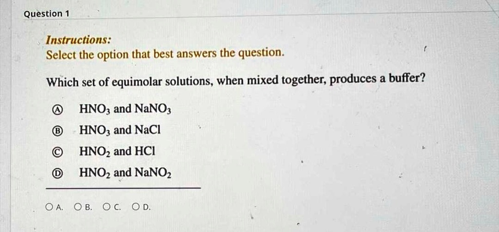 SOLVED: Question 1 Instructions: Select the option that best answers the question: Which set of ...
